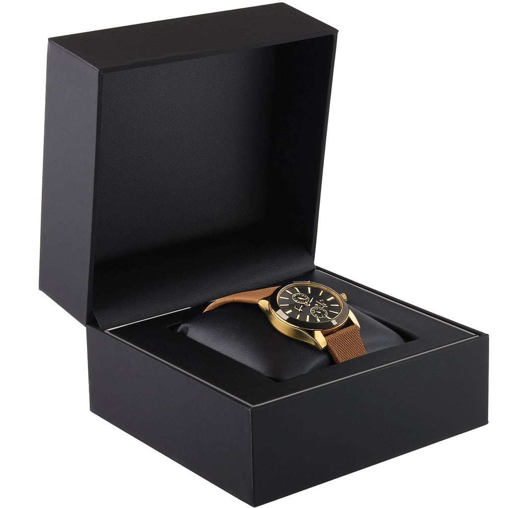 Elegant Soft Touch Paper Watch Box, Time Collection