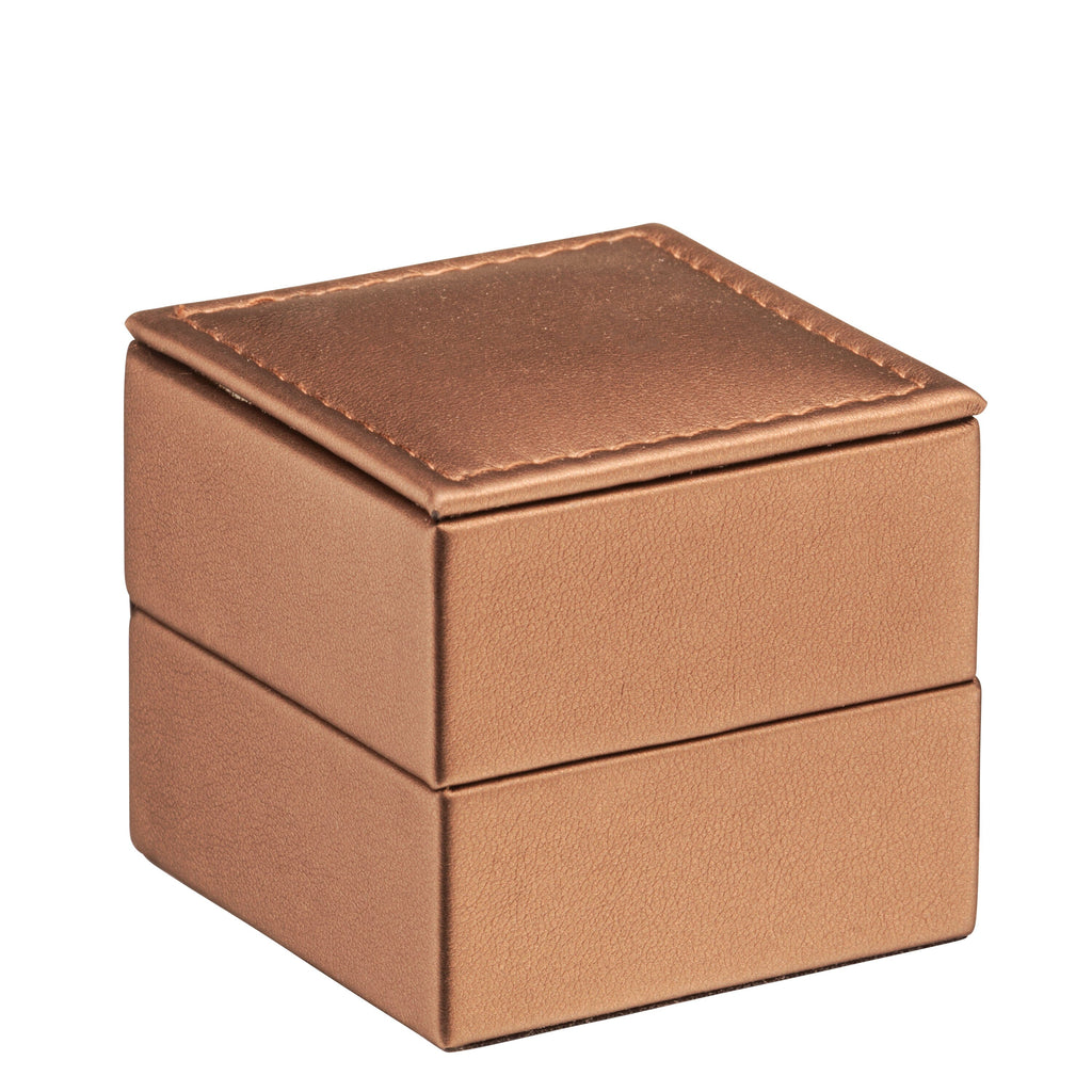 Opulent Ring Gift Boxes | Metallic Faux Leather | Wholesale