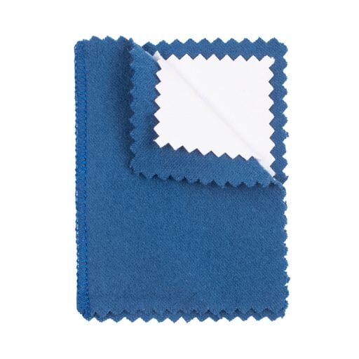 Jewelry Polishing Cloth - 10x10 Blue/White