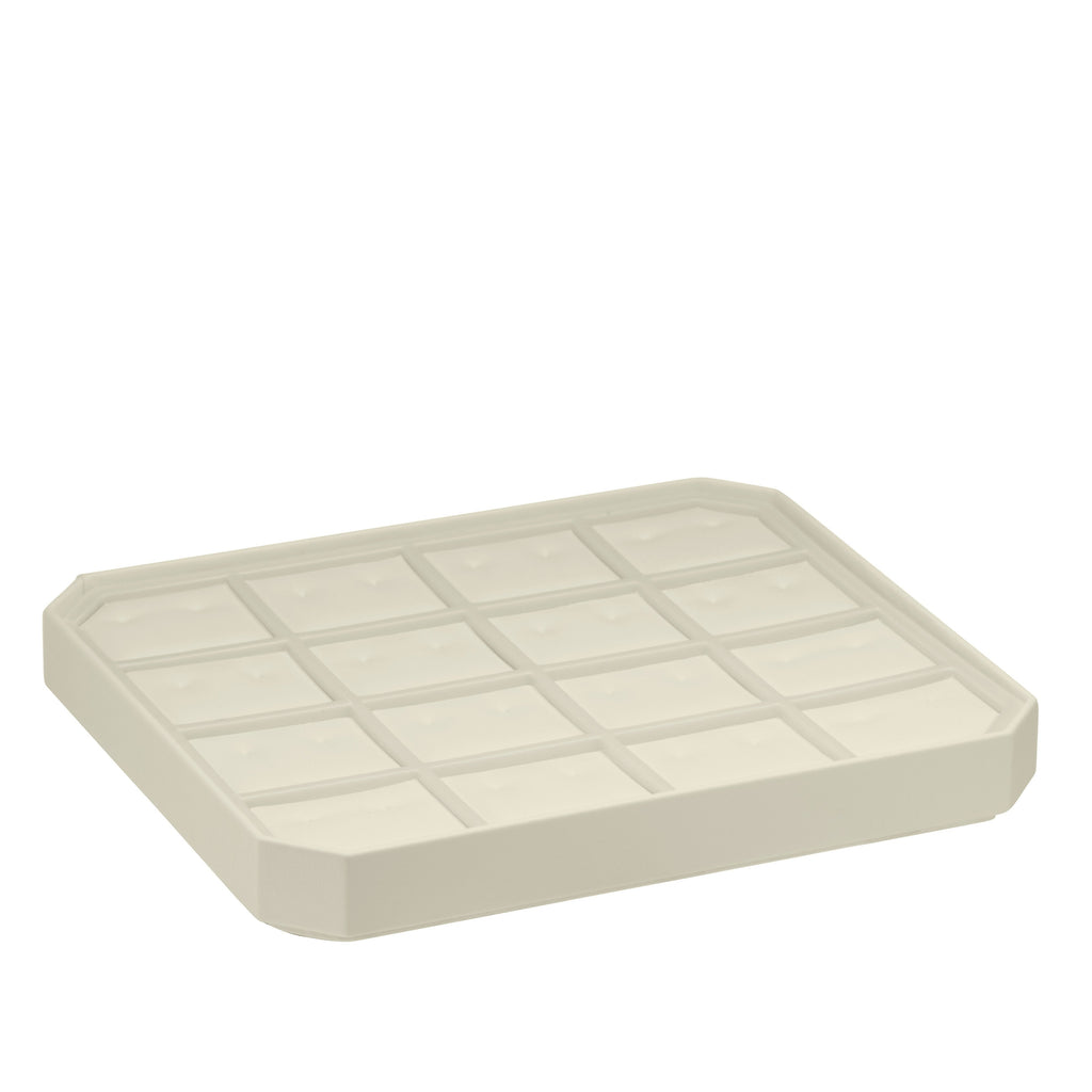 Leatherette Octagon Lightweight Stackable 16 Earring Jewelry Tray