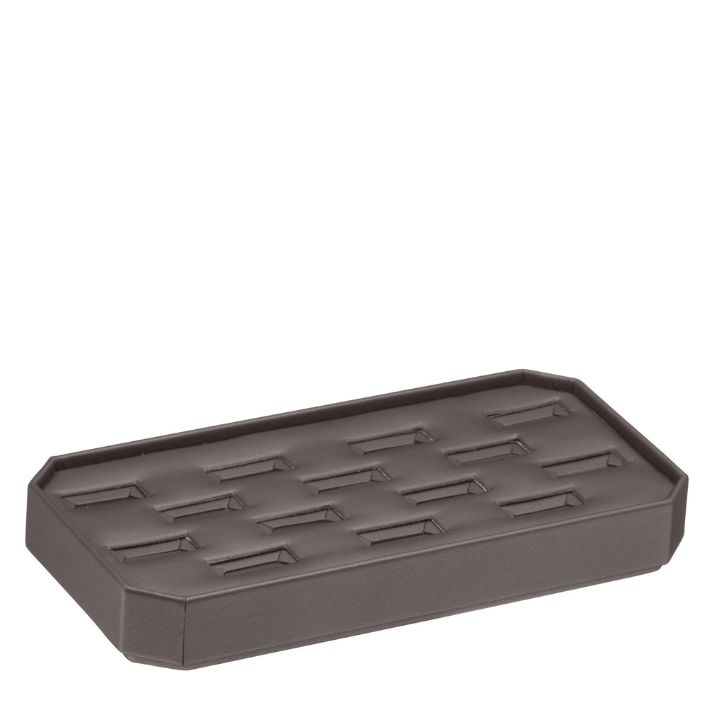 Leatherette Small Octagon Lightweight Stackable 14 Ring Jewelry Tray